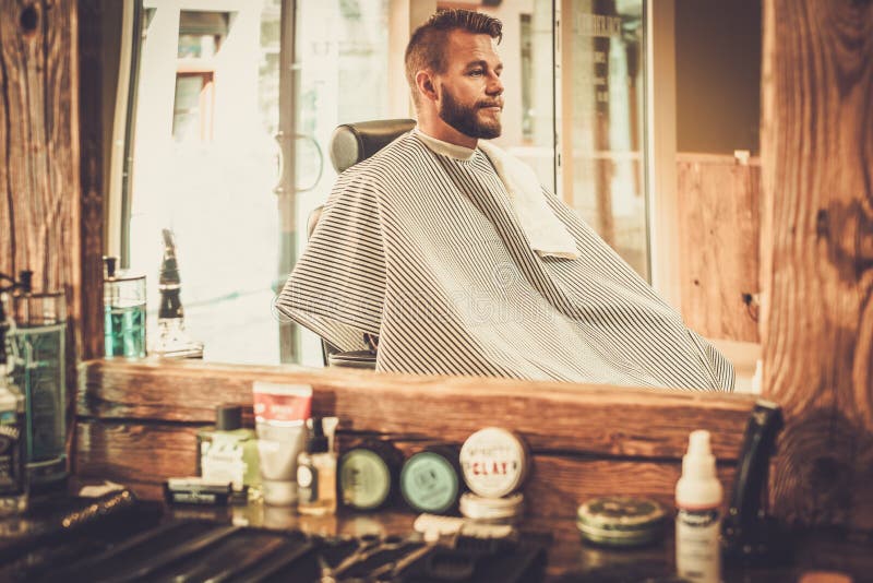 Man in a barber shop stock image. Image of hairstylist - 56590283