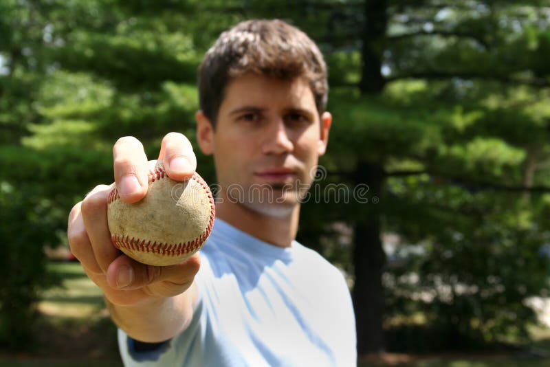 Man with Baseball stock photo. Image of nature, adult - 7209104
