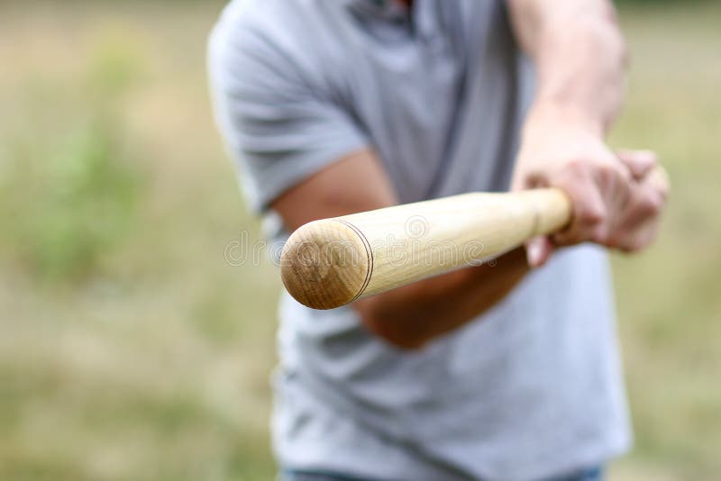 Man with Baseball Bat Playing Baseball Sport Concept Stock Image ...