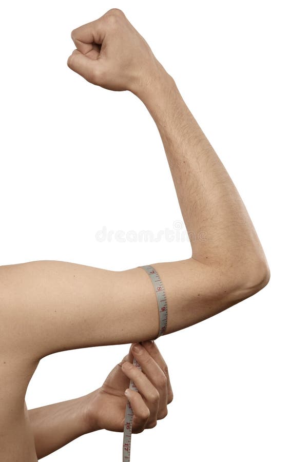 Man be measured his arm stock image. Image of lifestyle - 8435789