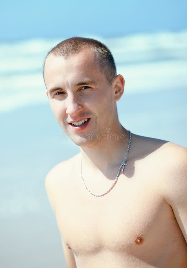 Man on the beach stock image. Image of sand, water, wolk - 23958583