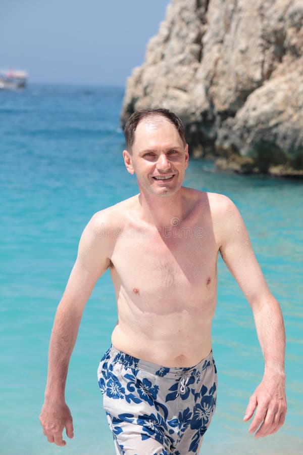 Man on the beach stock photo. Image of mediterranean - 29149516