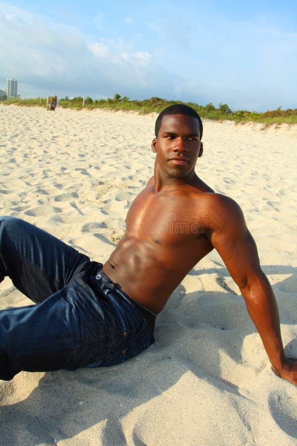 Man on the Beach stock image. Image of sand, handsome - 4677689