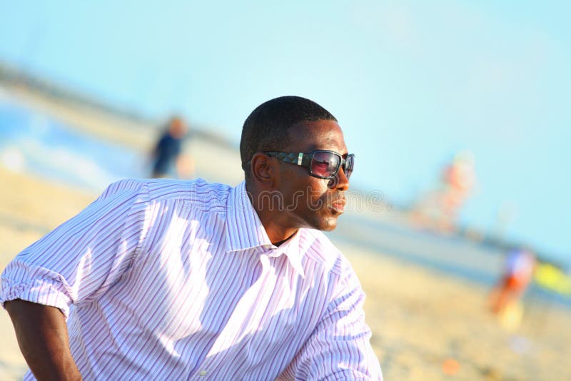 Man On The Beach Picture. Image: 4940240