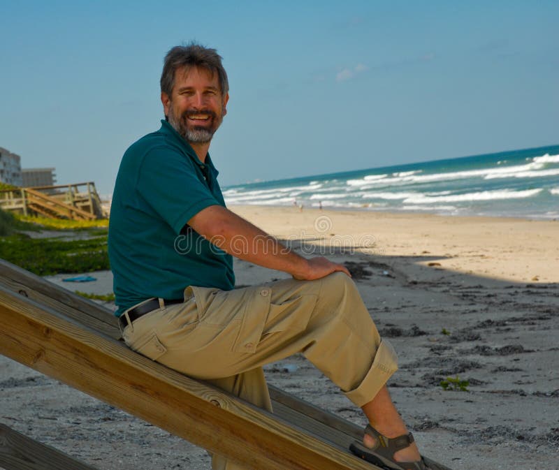 Man at beach stock image. Image of cute, outdoors, summer - 6338917