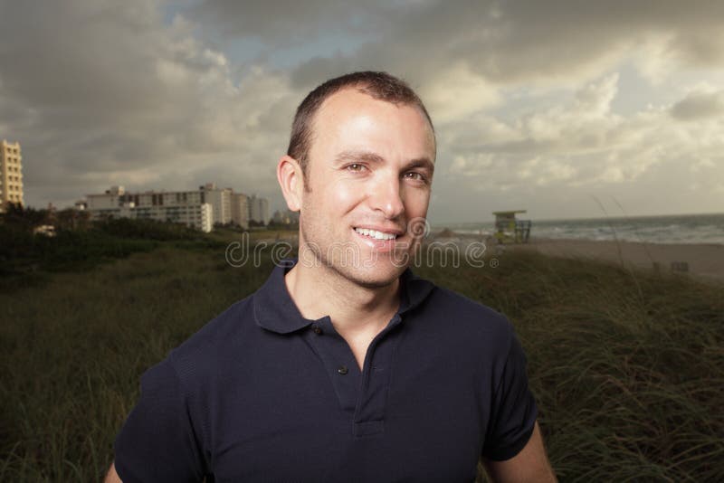 Man on the beach stock photo. Image of composition, body - 9512228