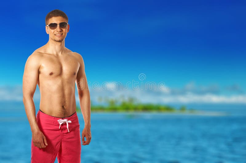 Man on Beach at Philippines Stock Photo - Image of beach, coastline ...
