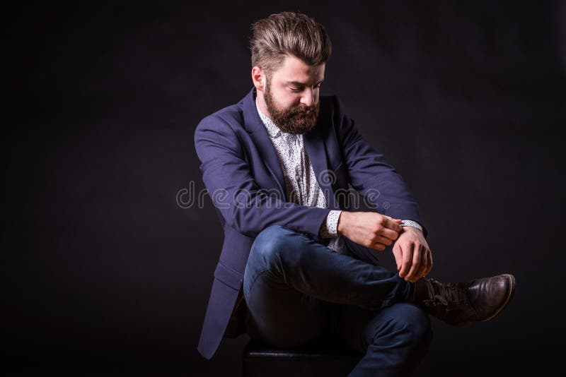 Man with Beard, Color Portrait Stock Image - Image of beauty, hipster ...