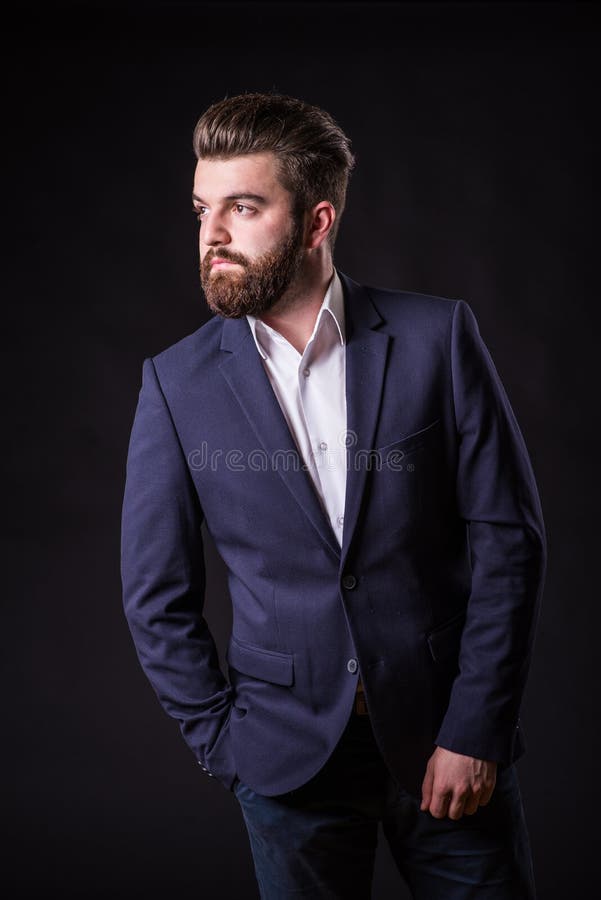 Man with Beard, Color Portrait Stock Photo - Image of commercial ...