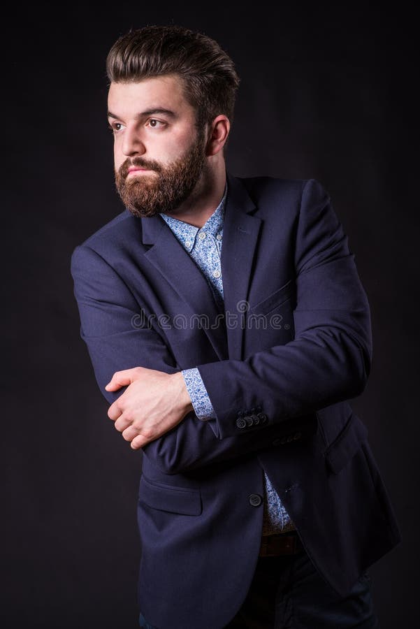 Man with Beard, Color Portrait Stock Photo - Image of commercial ...