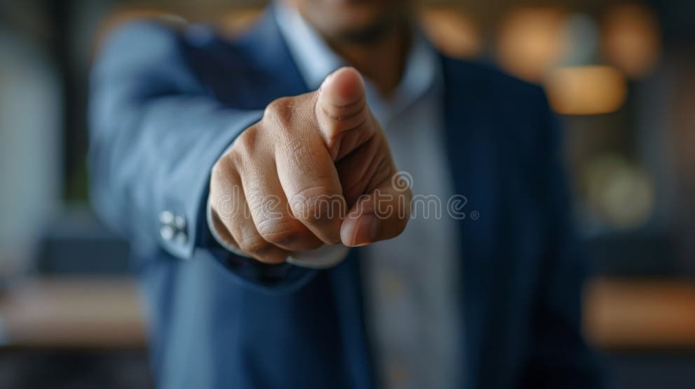 Bearded Man Pointing stock illustration. Illustration of command ...