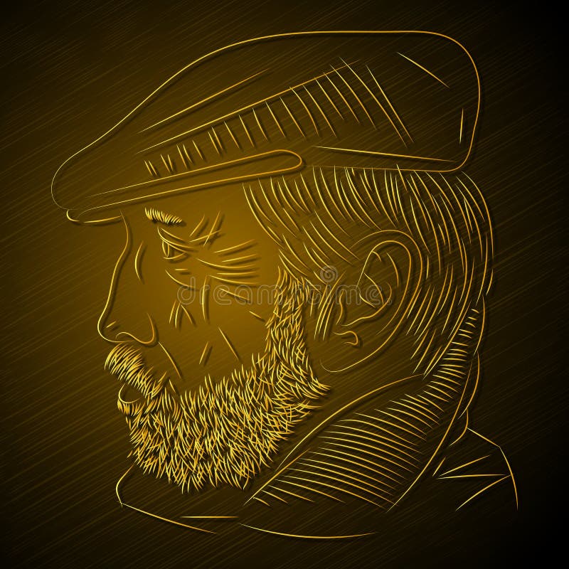 Man with a Beard in Profile Stock Vector - Illustration of design ...