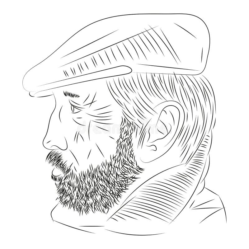 Beard Drawing Side View Stock Illustrations – 117 Beard Drawing Side ...