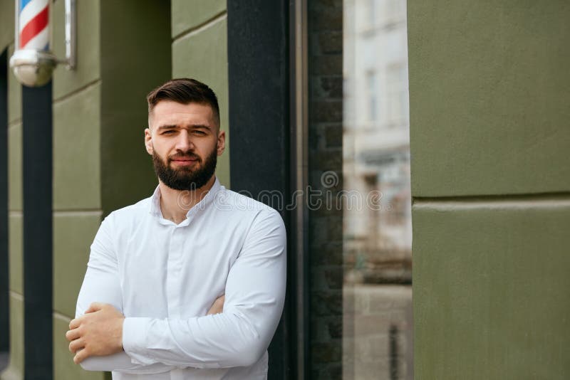 Man with Beard on Street Portrait Stock Image - Image of face, grooming ...