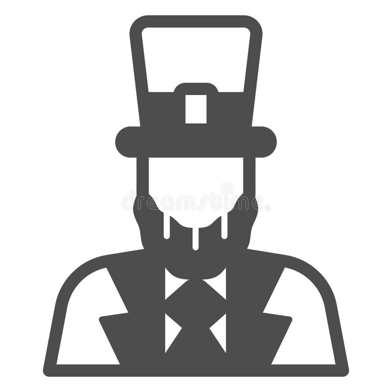 Man with Beard in Suit Solid Icon, Saint Patrick Day Concept. Vector ...