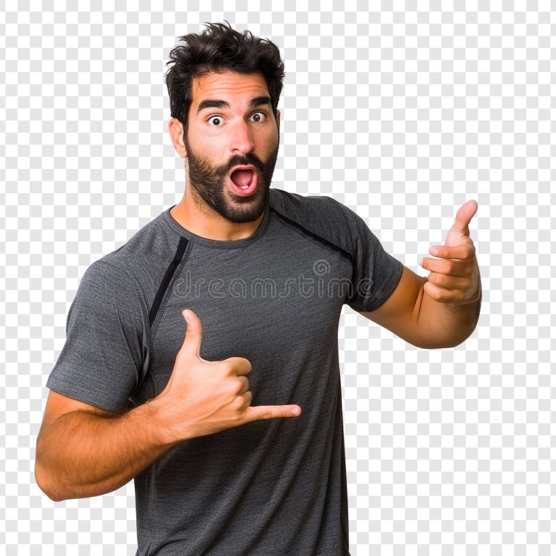 Man Making a Call Me Gesture Stock Illustration - Illustration of ...