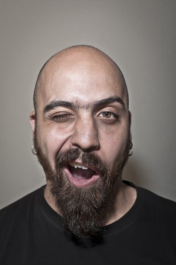Fat Man with a Beard in the Shower Stock Photo - Image of chubby ...