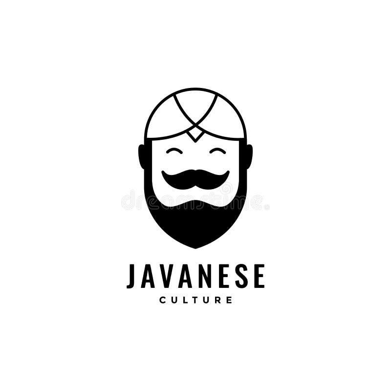 Man Bearded with Java Hat Logo Design Stock Vector - Illustration of ...