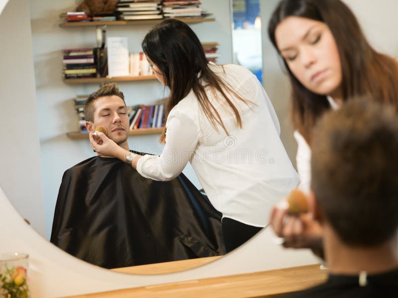 Man in Beauty salon stock image. Image of real, smiling - 28511977