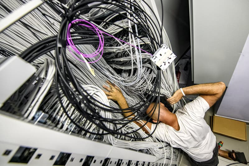 The Man Became Entangled in a Large Number of Electrical and Network ...