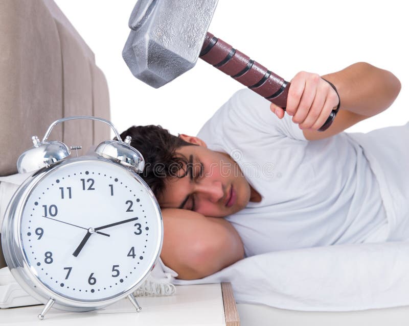 Man in Bed Suffering from Insomnia Stock Image - Image of asleep ...