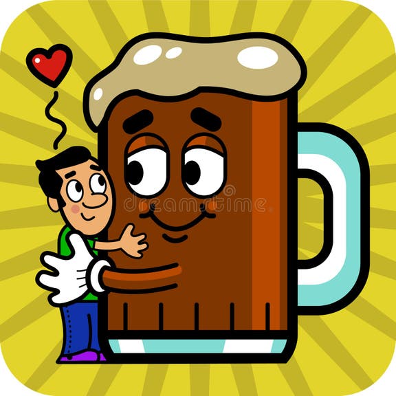 Funny Cartoon Man Drinking Beer Stock Illustrations – 229 Funny Cartoon ...