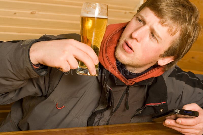 Man with beer and laptop stock image. Image of chap, bloke - 2028439