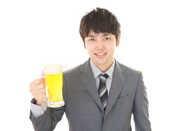 Man drinking beer stock image. Image of adult, pose - 126135401