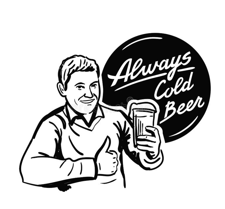 Man Beer Cheers Stock Illustrations – 2,107 Man Beer Cheers Stock ...