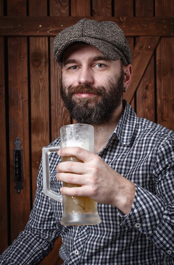 Man with beer stock image. Image of portrait, alcoholic - 37387505