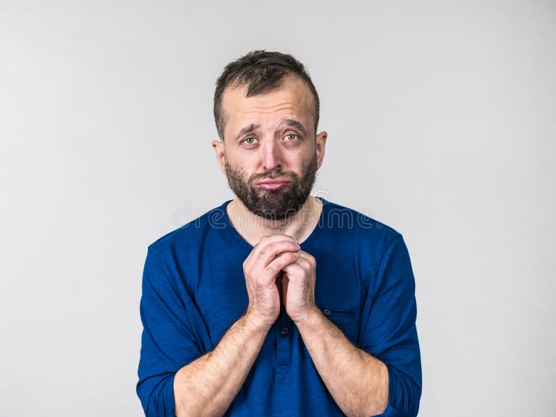 Man begging or apologizing stock image. Image of begging - 163888407