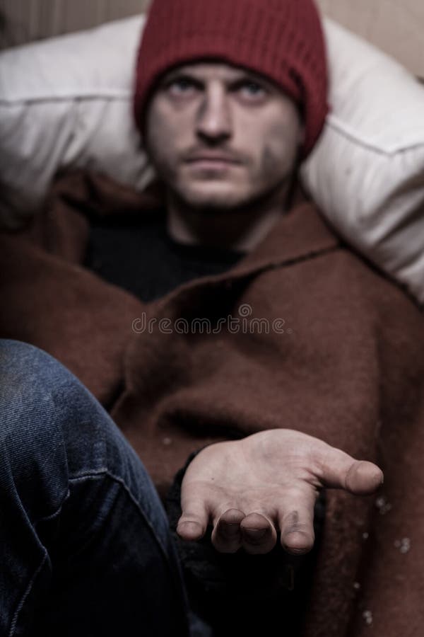 Poor Man Begging For A Help Stock Image - Image of begging, hungry ...