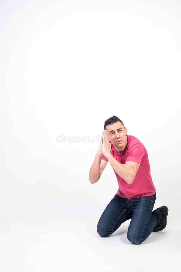 Man begging stock photo. Image of white, pray, implore - 178684288