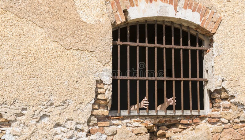 Man Behind Bars in Jail or Prison Stock Image - Image of convicted ...