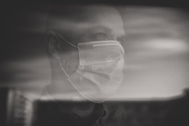 Man during self isolation. stock image. Image of 2019ncov - 182972749