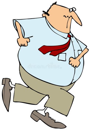 Fat Man Running Cartoon Stock Illustrations – 608 Fat Man Running ...
