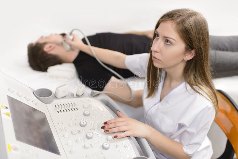 Patient Being Checked Ultrasound Equipment Stock Photos - Free ...