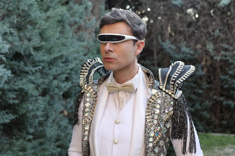 Man Being Extra with Extravagant Outfit Stock Image - Image of dandy ...