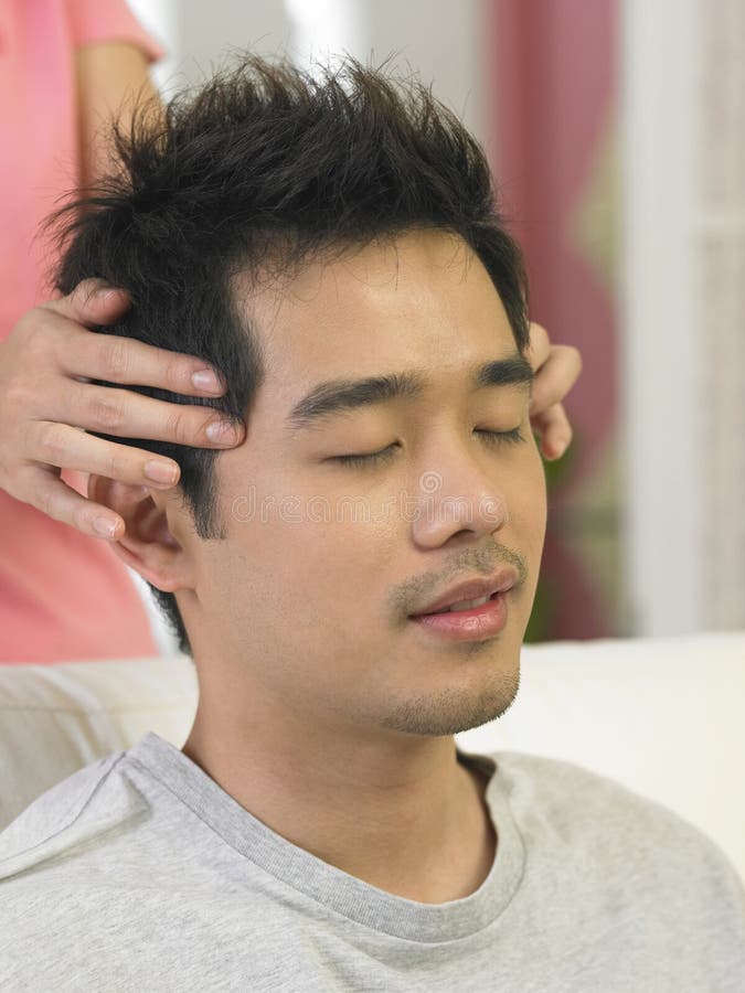 A man being massage stock image. Image of expressions - 7007159