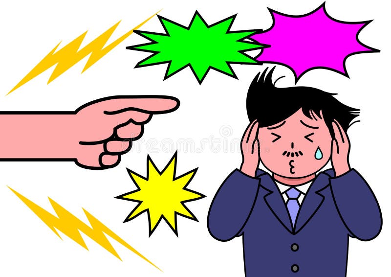 Man being scolded stock vector. Illustration of scolded - 42282681