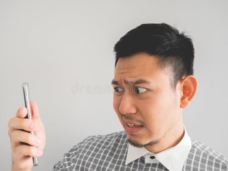 Man Being Shouted from Smartphone. Stock Photo - Image of annoyed, male ...
