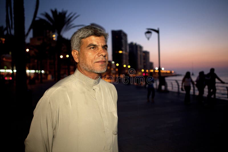 A man, Beirut editorial image. Image of lebanon, dusk - 42976780