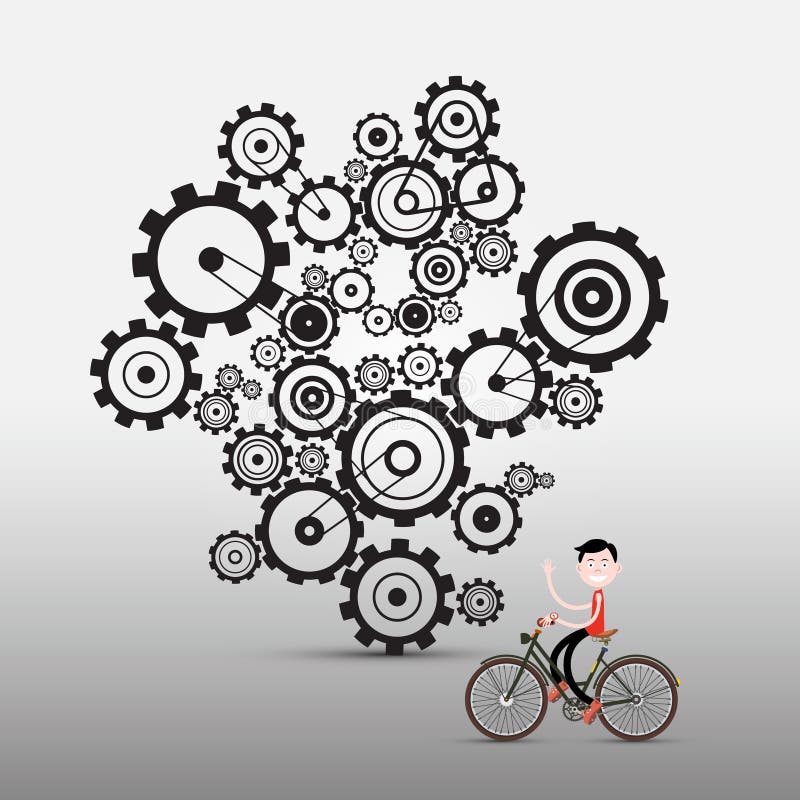 Bicycle cogs stock illustration. Illustration of cycling - 22080417