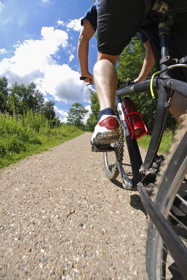 Man on Bicycle Low Section Low Angle View Stock Photo - Image of rural ...