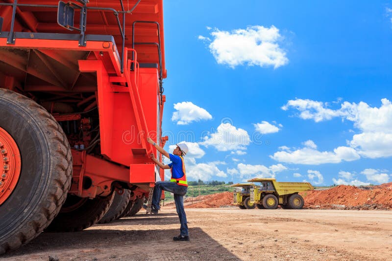 Man big Truck Driver stock image. Image of navvy, minerals - 33723531
