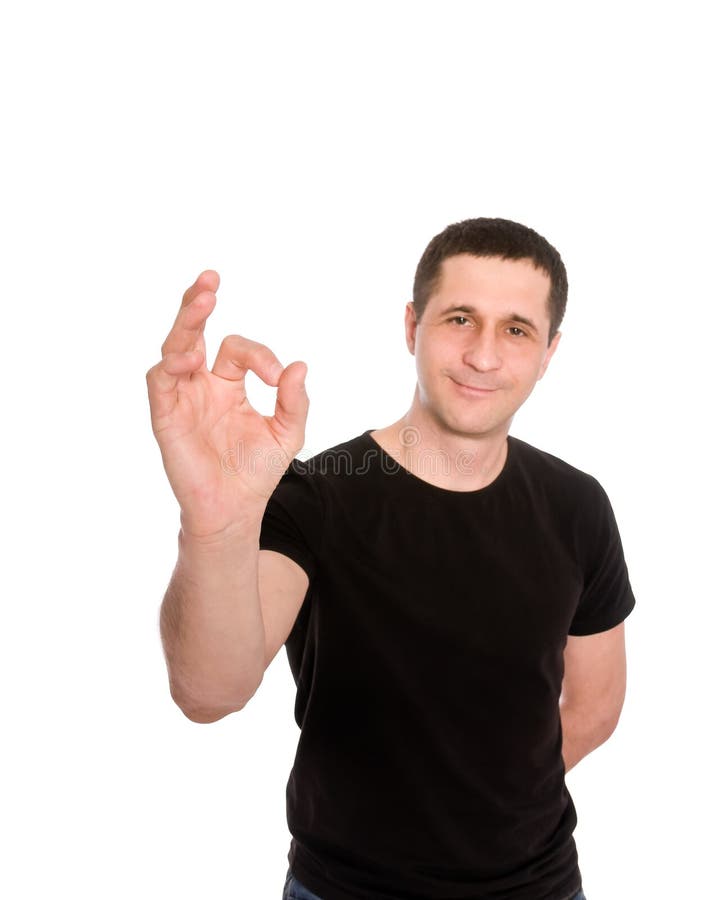 Cheerful Man Giving the Middle Finger Stock Image - Image of attitude ...