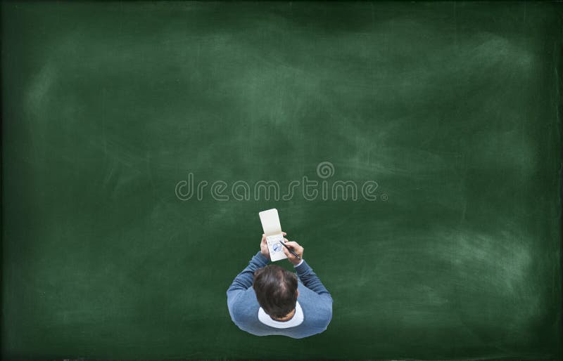 Man Blackboard Note Strategy Planning Professional Chart Concept Stock ...