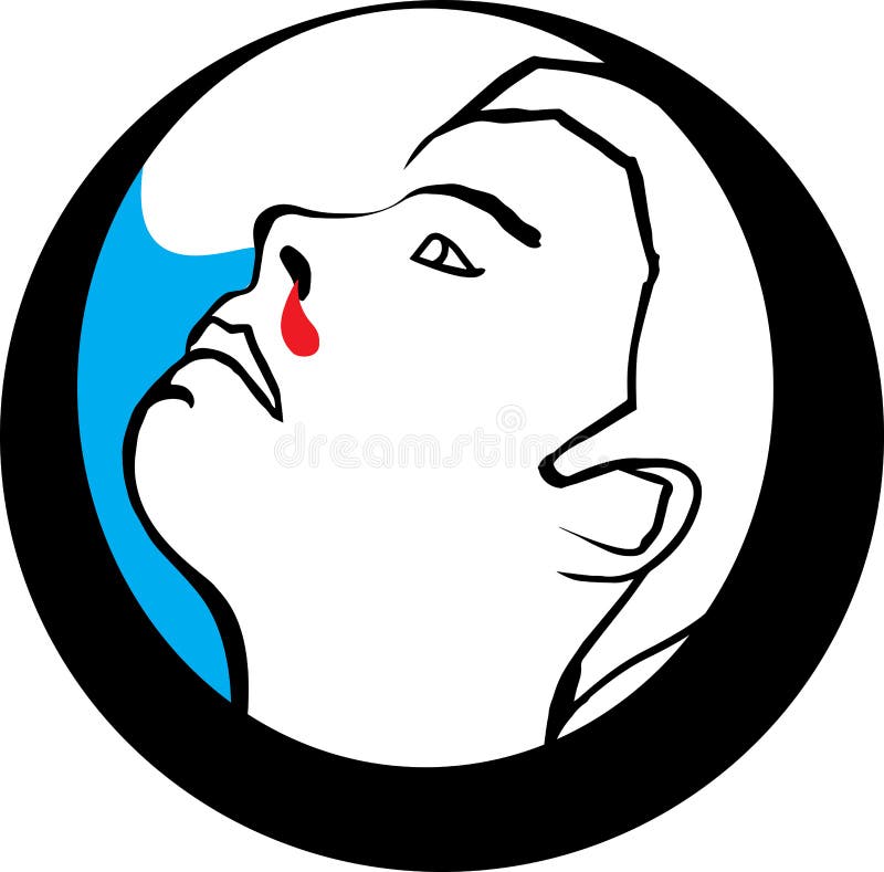 Man with Bleeding Nose stock vector. Illustration of human - 70399695