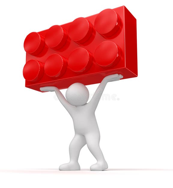 Man and Block stock illustration. Illustration of human - 34604189