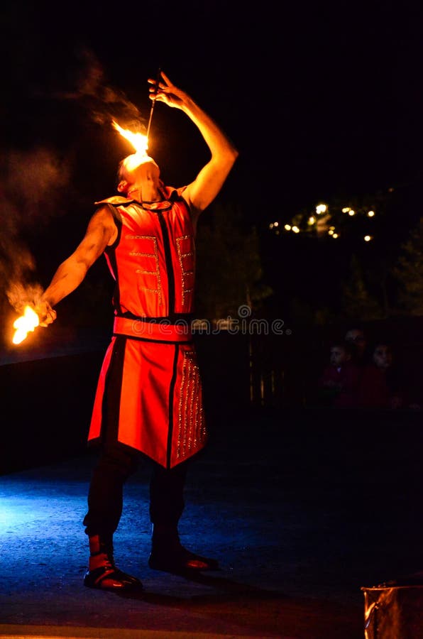 Man blowing fire stock photo. Image of human, artist - 72112620